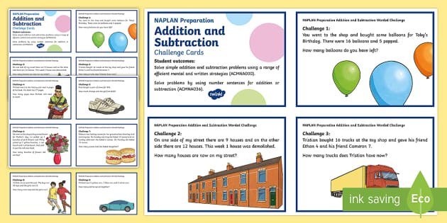 Year 2 NAPLAN preparation Addition and Subtraction - Beyond