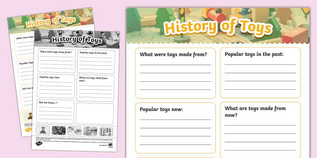 History of Toys Fact File Template (teacher made) - Twinkl
