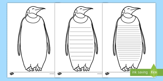 Penguin Writing Template