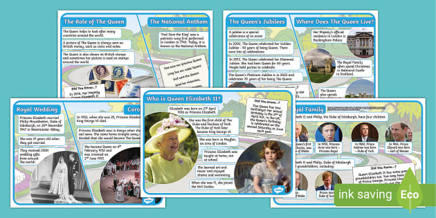 Queen Elizabeth II Fact Files (Teacher-Made)