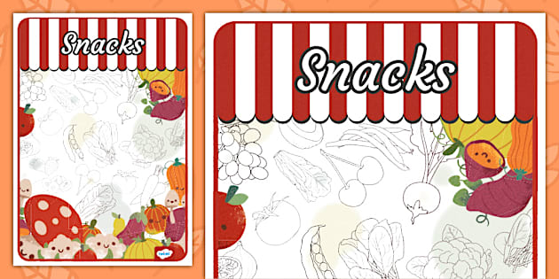 Autumn Market Themed Snacks Display Poster (teacher made)