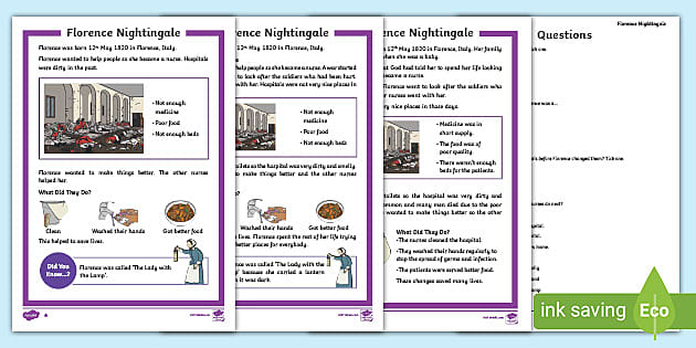 Florence Nightingale Differentiated Reading Comprehension
