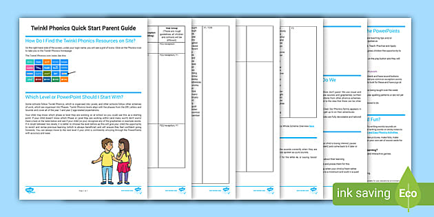 FREE! - Twinkl Phonics Quick Start Teaching Guide for Parents