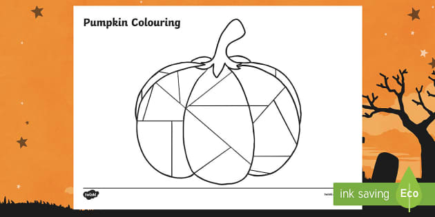 Pumpkin Motor Skills Colouring Worksheet / Worksheet