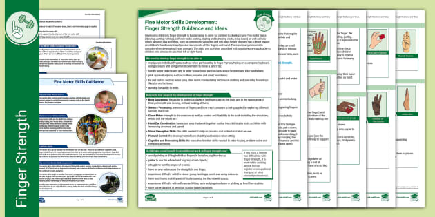 Fine Motor Skills: Finger Strength Guidance and Ideas