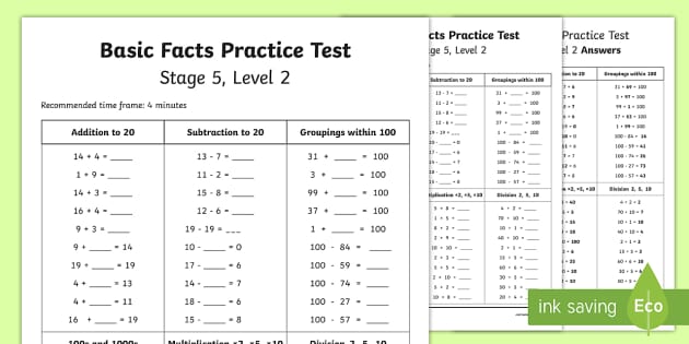 Number Knowledge Stage 5 Practice Test 1 - stage 5 maths, nZC