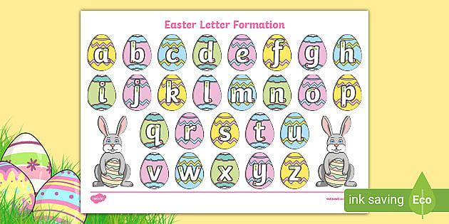 Easter Letter Formation Worksheet