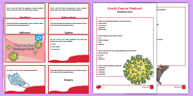 Crash Course Podcast Pandemics Resource Pack (teacher made)