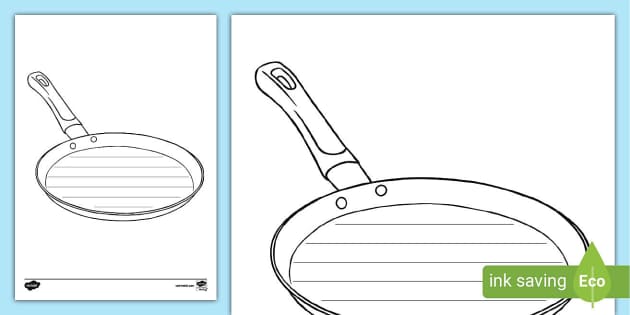 Frying Pan Template (teacher made) - Twinkl