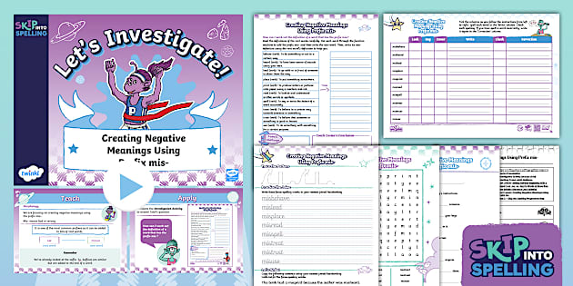 Spring 1 - Week 4: Creating Negative Meanings Using Prefix mis-