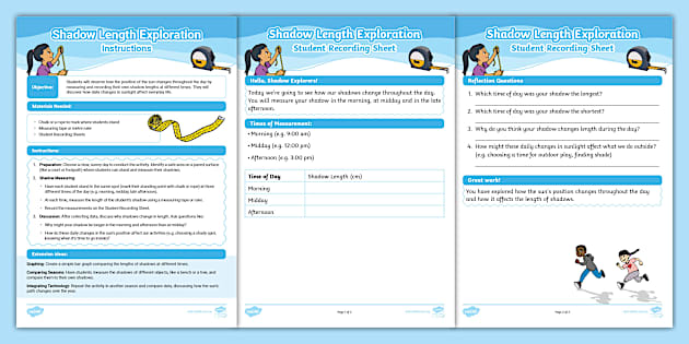 STEM Outdoors: Shadow Length Exploration - Twinkl