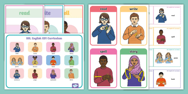 BSL English KS1 Curriculum Keywords Resource Pack - Twinkl