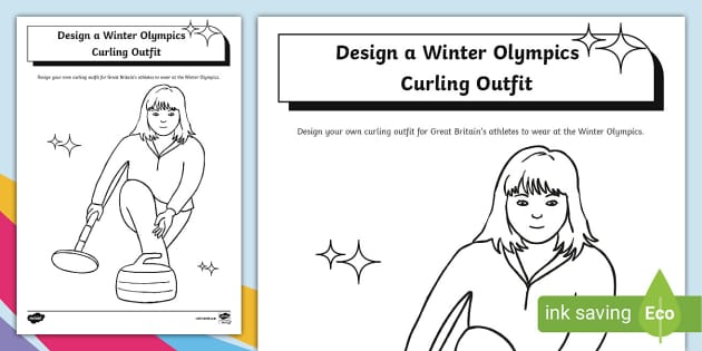 KS1 Design a Winter Olympics Curling Outfit Worksheet / Worksheet