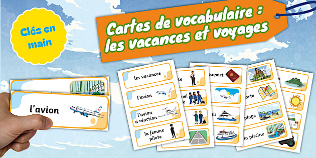 * NEW * Cartes de vocabulaire - les vacances et voyages