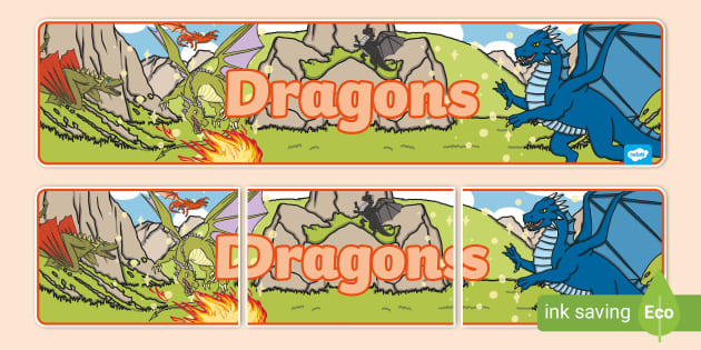 FREE! - Dragons Topic Display Banner (Teacher-Made) - Twinkl