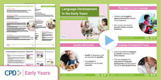 Early Years Apprentice Skills - Supporting and Promoting Children’s Speech,