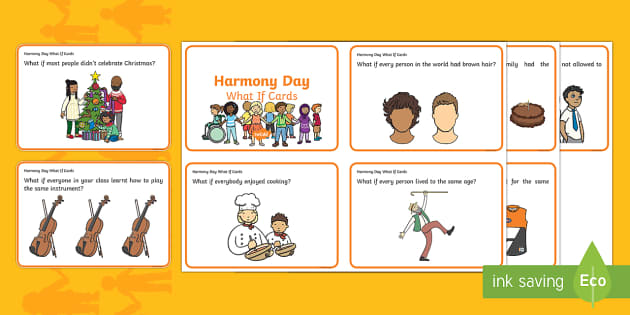 Harmony Day What If Cards (teacher made) - Twinkl