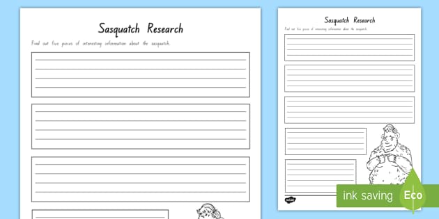 FREE! - Years 3 and 4 Chapter Chat Sasquatch Research Worksheet ...