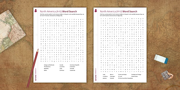 North America Word Search Pack