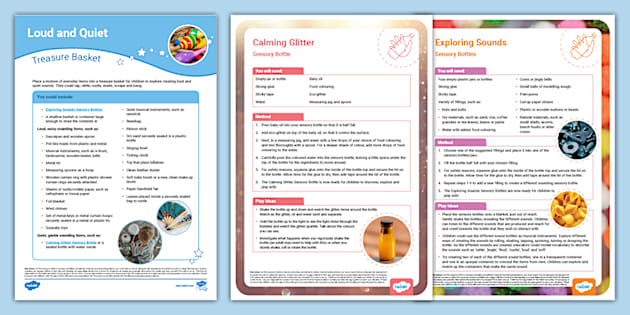 Loud and Quiet Treasure Basket | Exploring Sounds | Twinkl