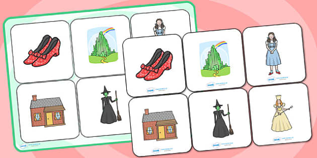 The Wizard of Oz Matching Cards and Board - Twinkl