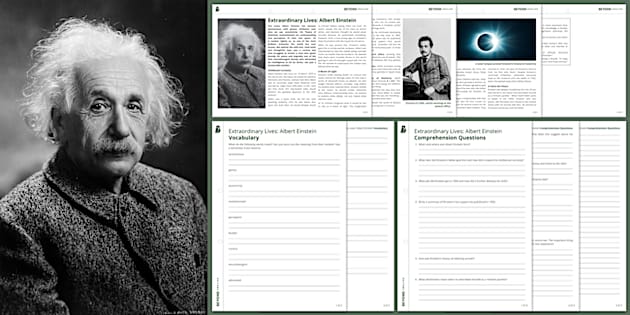 Extraordinary Lives: Albert Einstein Reading Comprehension