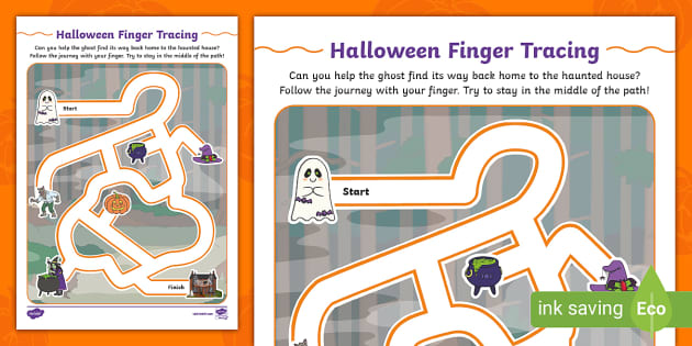 * NEW * Halloween Finger Tracing Activity (teacher made)