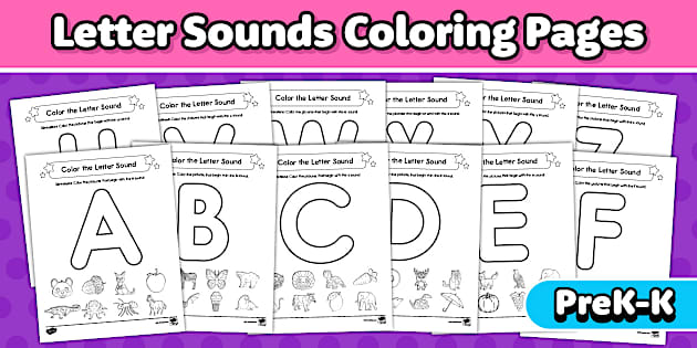 Letter Sounds A-Z Phonics Practice Coloring Pages - Twinkl