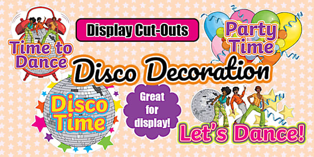 Disco Decoration Display Cut-Outs