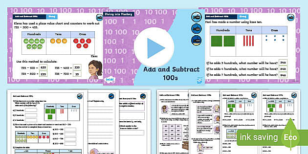 👉 White Rose Maths Compatible Year 3 Add and Subtract 100s