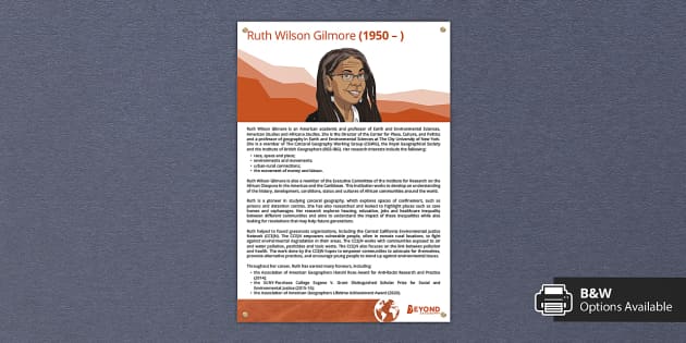 Ruth Wilson Gilmore Geography Display Poster - Twinkl