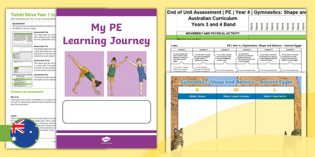 Move PE Year 4 Gymnastics: Shape and Balance Assessment Pack