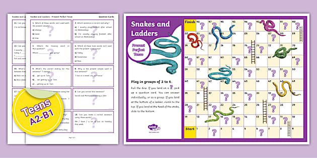 ESL Snakes and Ladders (teacher made) - Twinkl