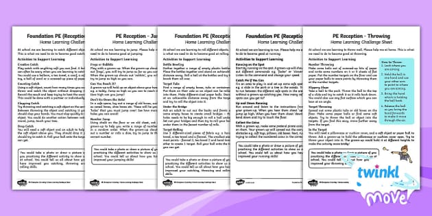 Move: Reception Games: The Olympics Home Learning Tasks