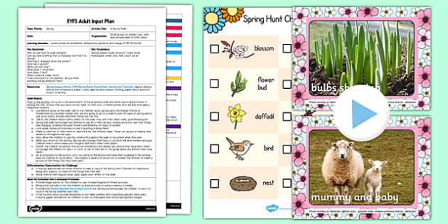 Spring Walk EYFS Adult Input Plan and Resource Pack
