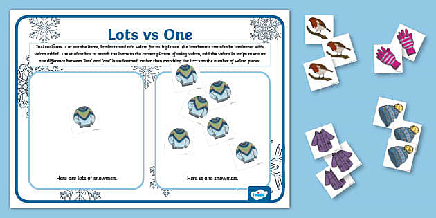 Winter Lots vs One Workstation Activity Pack (teacher made)
