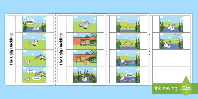 The Ugly Duckling Story Writing Flap Book (teacher made)