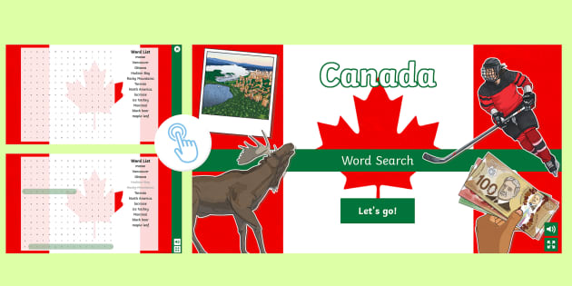 Canada Interactive Word Search (Teacher-Made) - Twinkl