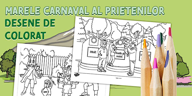 Marele carnaval al prietenilor naturii – Desene de colorat