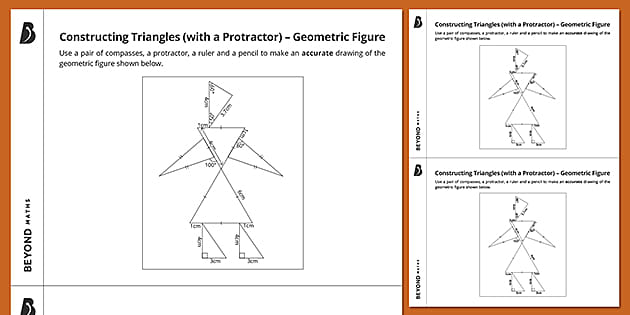 👉 Constructing Triangles (with a Protractor) - Geometric Figure 👉 Constructing Triangles (with a Protractor) - Geometric Figure