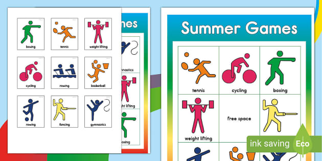 Summer Games Bingo Game (teacher made) - Twinkl