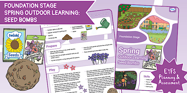 Foundation Stage Outdoor Learning Spring Seed Bombs