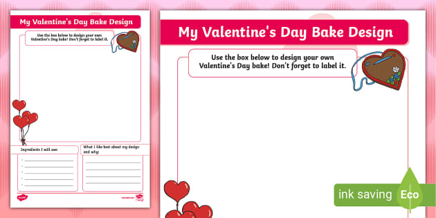 Design Your Own Valentine's Day Bake Activity Sheet - Twinkl