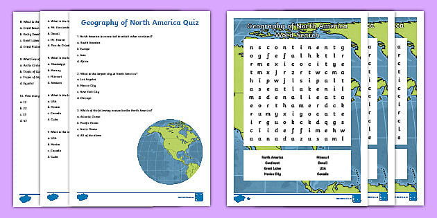 Crash Course Podcast Geography of North America Resource Pack