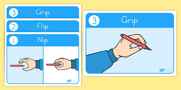 How to Hold a Pencil Visual Aids (teacher made) - Twinkl