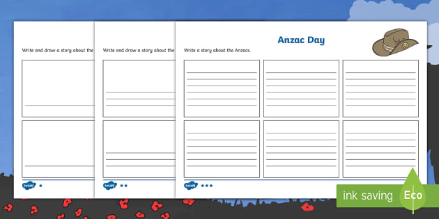 Anzac Story Differentiated Writing Frames (teacher made)