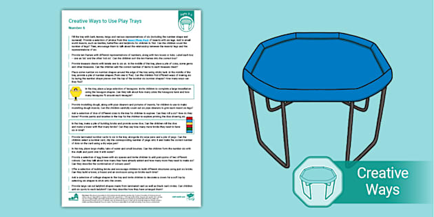 👉 EYFS Creative Ways to Use Play Trays: Number 6 - Twinkl