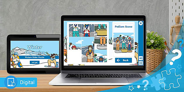 Winter Olympics Picture Slider Puzzle - Twinkl Puzzled