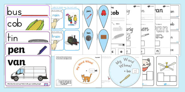 CVC Words Resource Pack (Hecho por educadores) - Twinkl