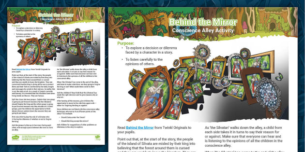 'Behind the Mirror' KS2 Conscience Alley Activity - Twinkl